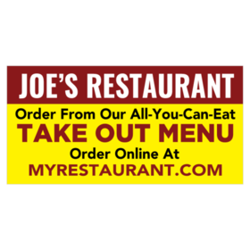 Take-Out Food Restaurant Banners | Printastic