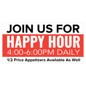 Happy Hour Banners | Printastic