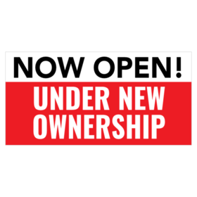 Custom Under New Ownership Banners | Printastic