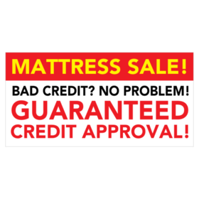 Guaranteed Credit Approval Banners | Printastic