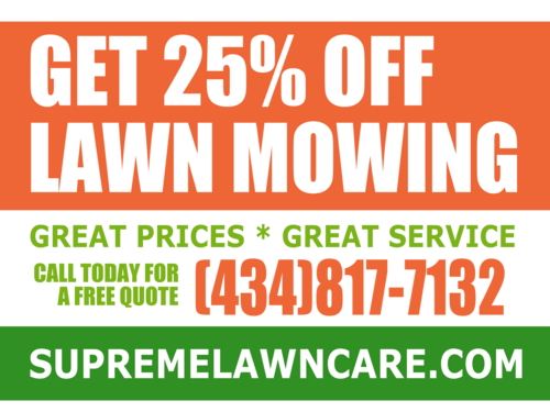 Lawn Mowing Yard Signs
