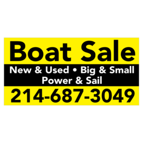 Custom Boat Dealership Sale Banners | Printastic