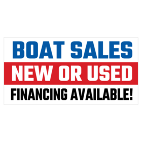 Custom Boat Dealership Sale Banners | Printastic