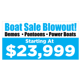 Custom Boat Dealership Sale Banners | Printastic