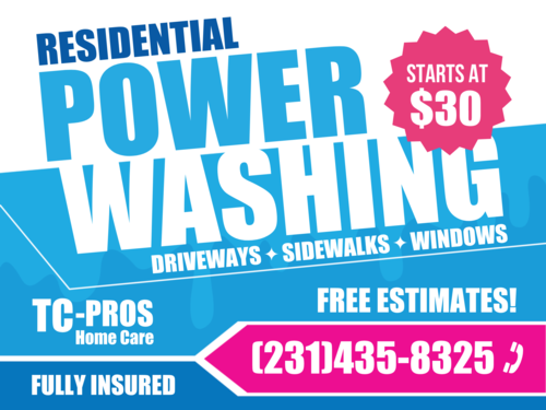 Pressure Washing Yard Signs | Printastic