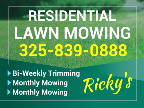 Lawn Mowing Yard Signs | Printastic