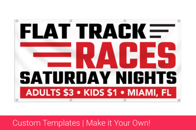 Dirt Track Sponsor Banners