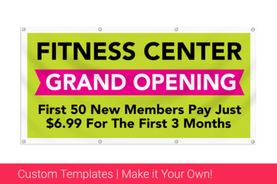 Custom Fitness Center Banners