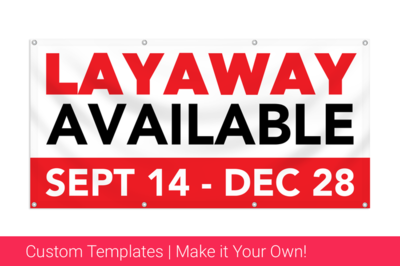 Layaway Sale Banners