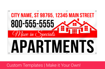 Apartment Banners | Apartment Move In Special Vinyl Banners