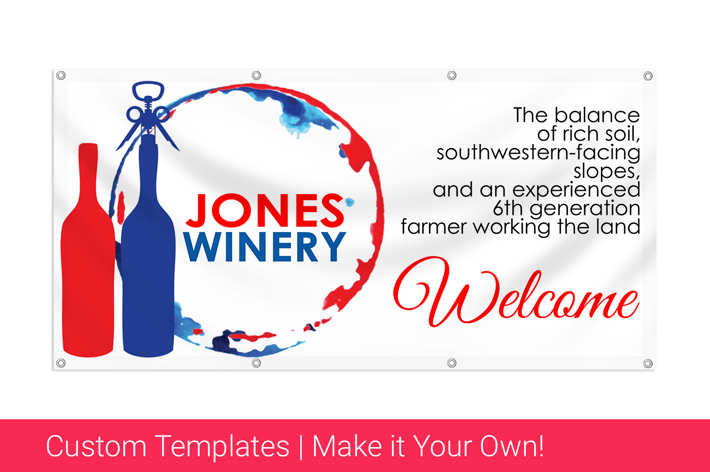Wine Vineyards and Winery Banners