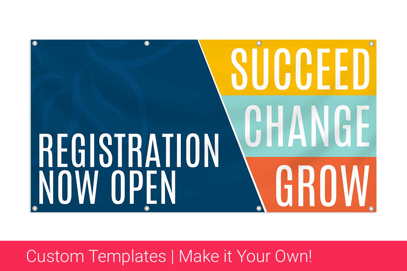 Customizable School Registration Banner For New Students