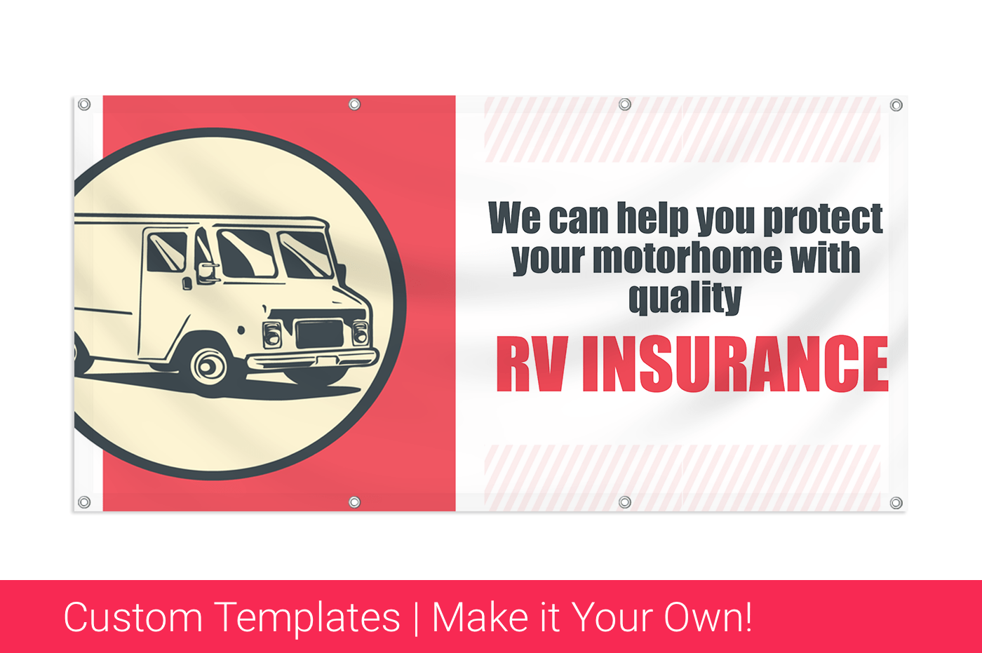 Custom RV Motorhome Insurance Banners