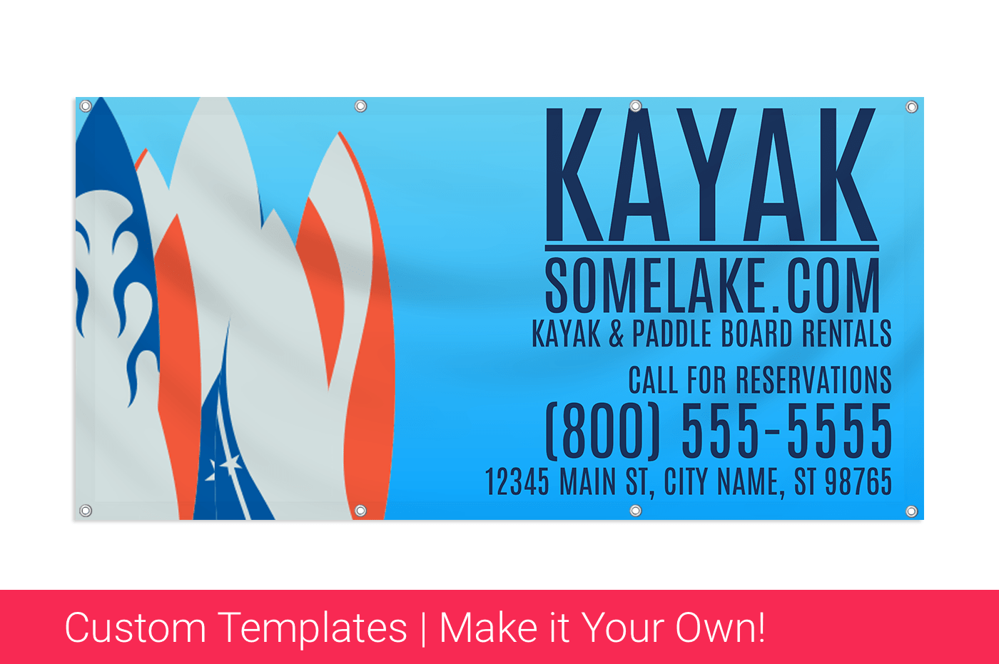 Kayak Rental Custom Banners